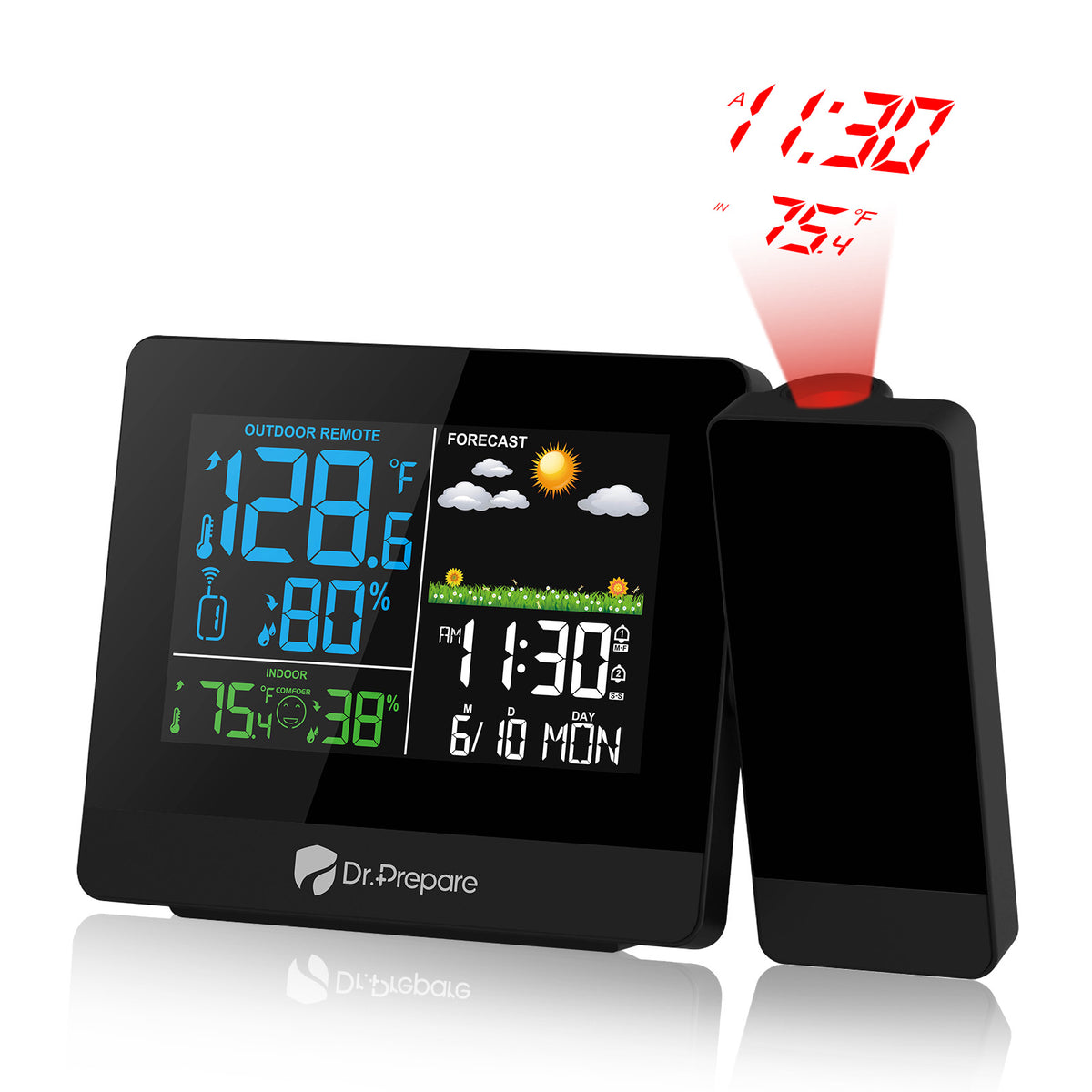 weather projection clock